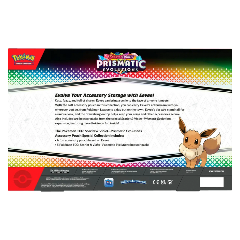 Pokemon Prismatic Evolutions Accessory Pouch Special Collection – PokeSama